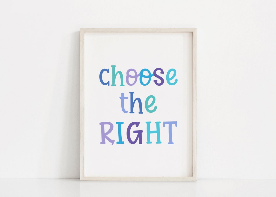 Choose the Right | LDS Quote | Lds Primary | Lds Primary Art | CTR | I ...