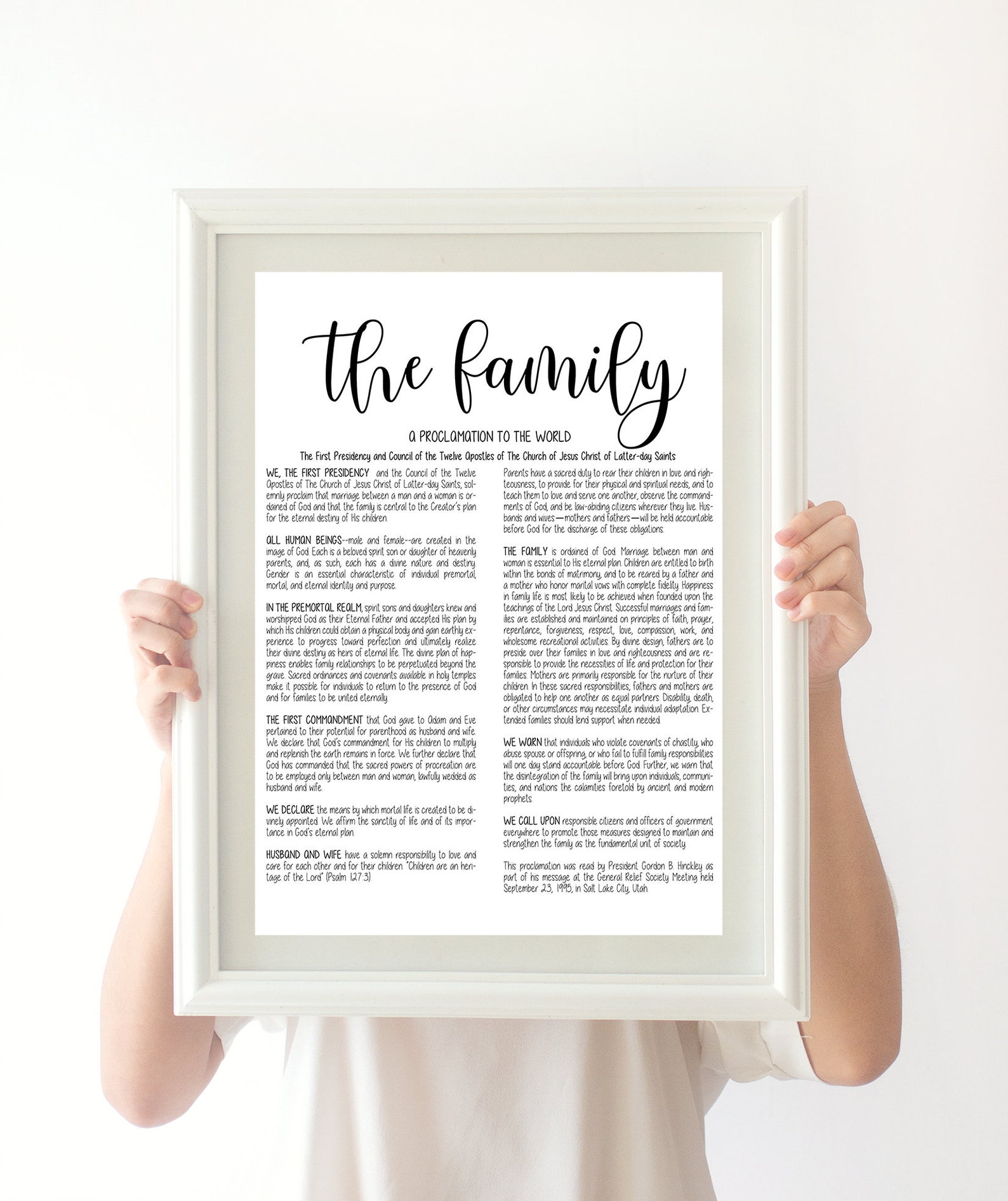 The Family A Proclamation to the World | Families Are Forever | Family ...
