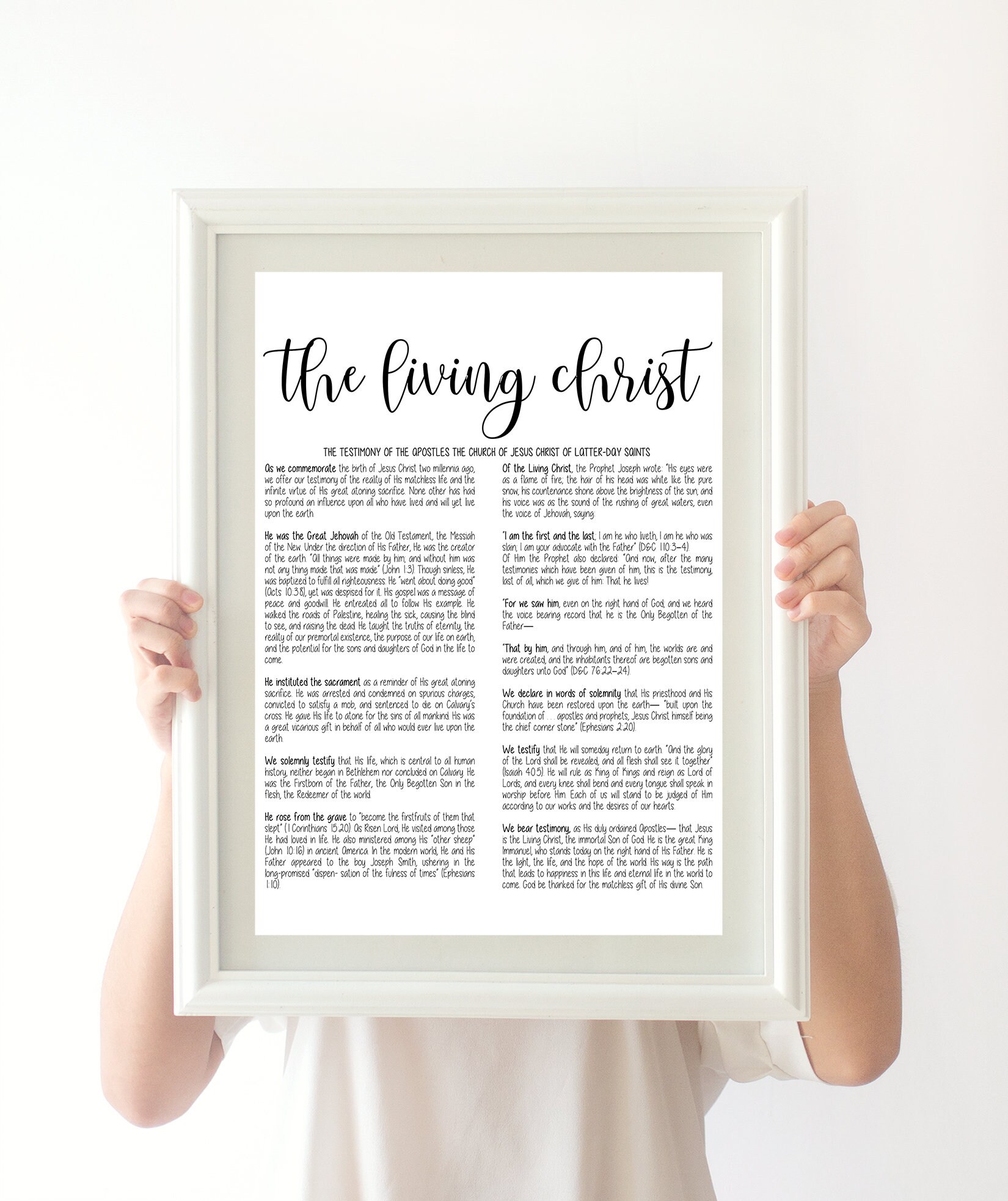 The Living Christ Printable | the Living Christ | Peace in Christ | LDS ...