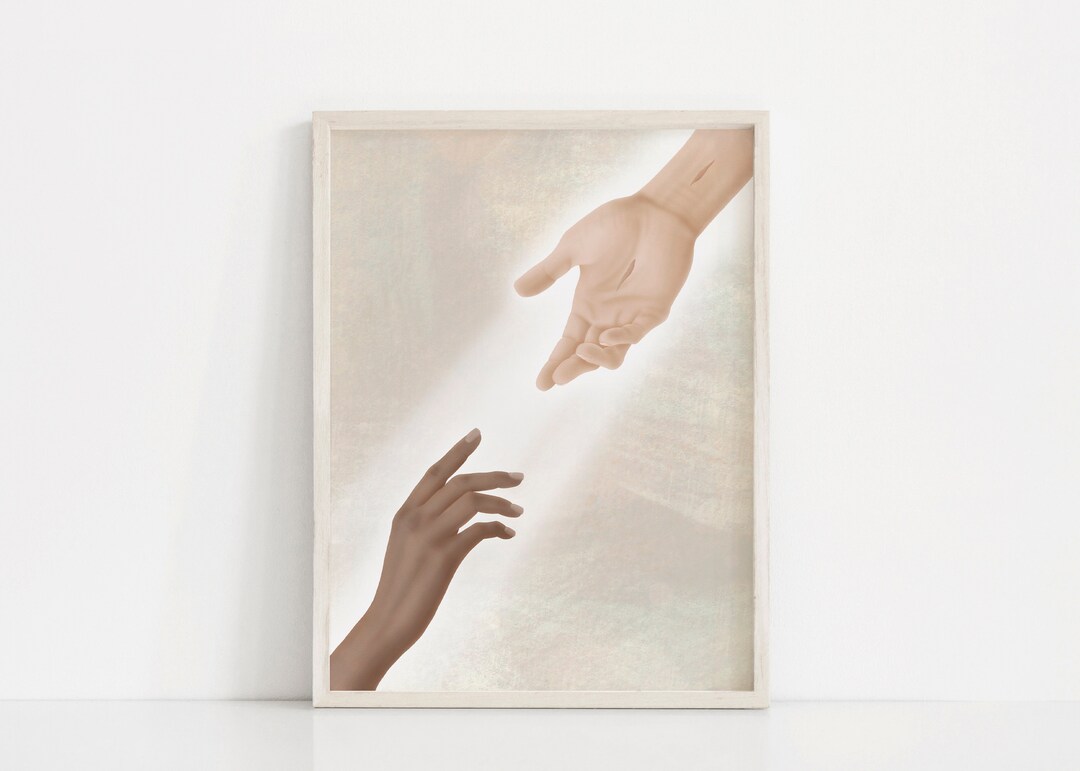 He Reaches My Reaching | Jesus Christ Hands | Jesus Painting | Peace in ...