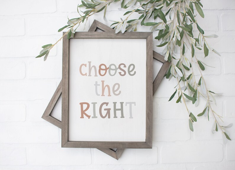 Choose the Right LDS Quote Lds Primary Lds Primary Art - Etsy
