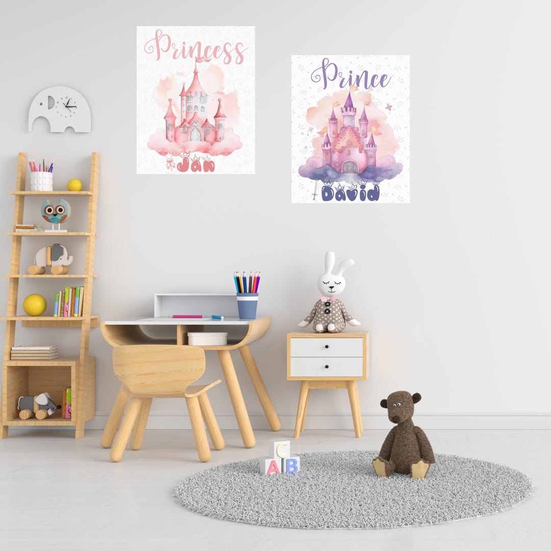 Prince or Princess Custom Canvas Wall Art, Vertical, Imaginary, Castle ...