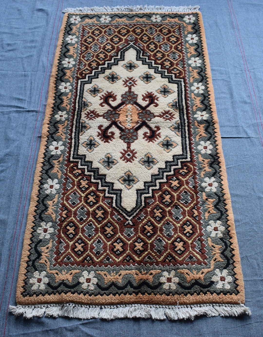 Afghan Handmade Rug, Vintage Afghan Rug, Ethnic Afghan Rug, High ...
