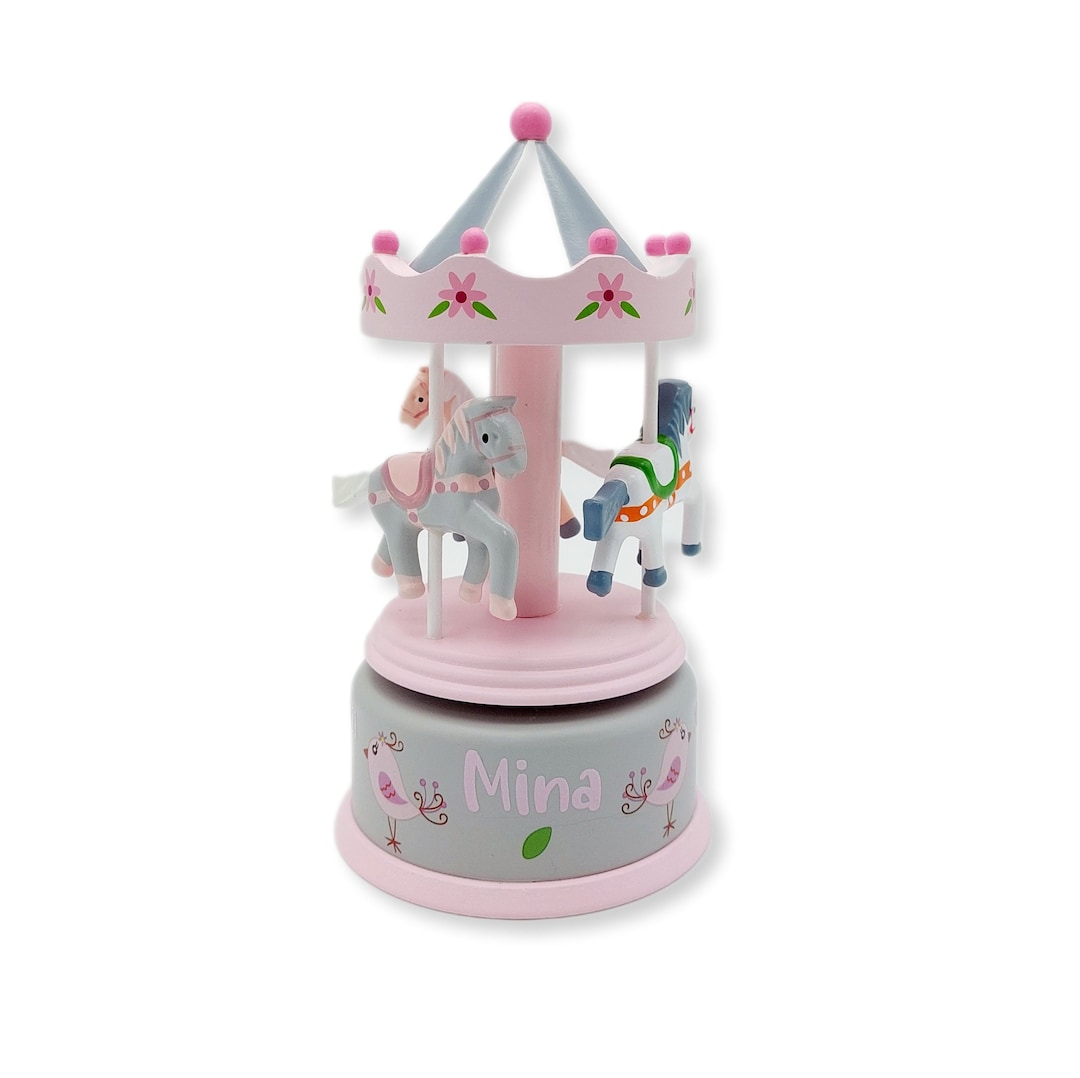 Music Box Horse Carousel Personalized With Name and Date - Etsy