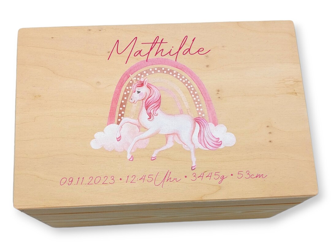 Memory Box Baby With Name "unicorn" Memory Box Children, Memory Box ...