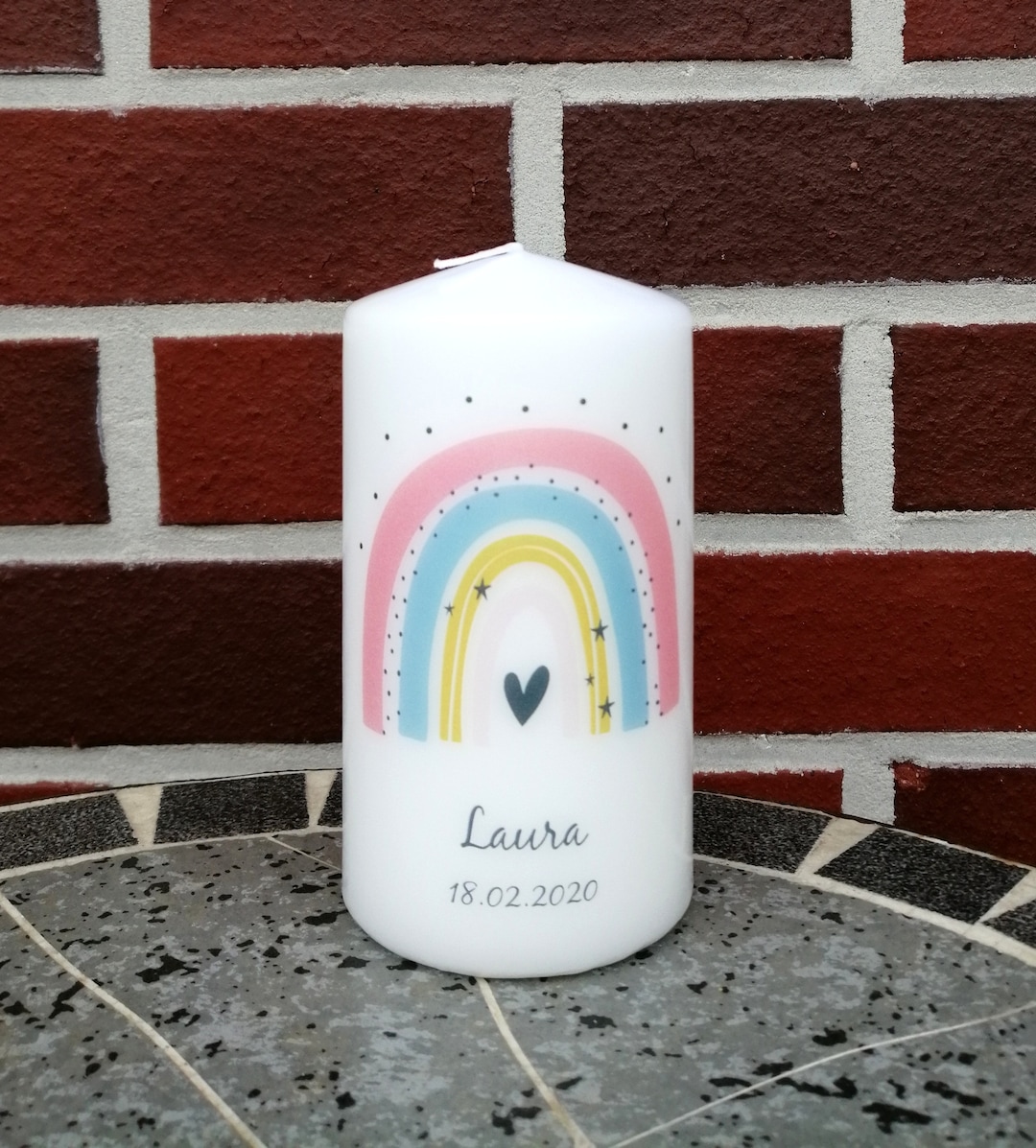 Birthday Candle/ Birth Candle Personalized With Name and Date - Etsy