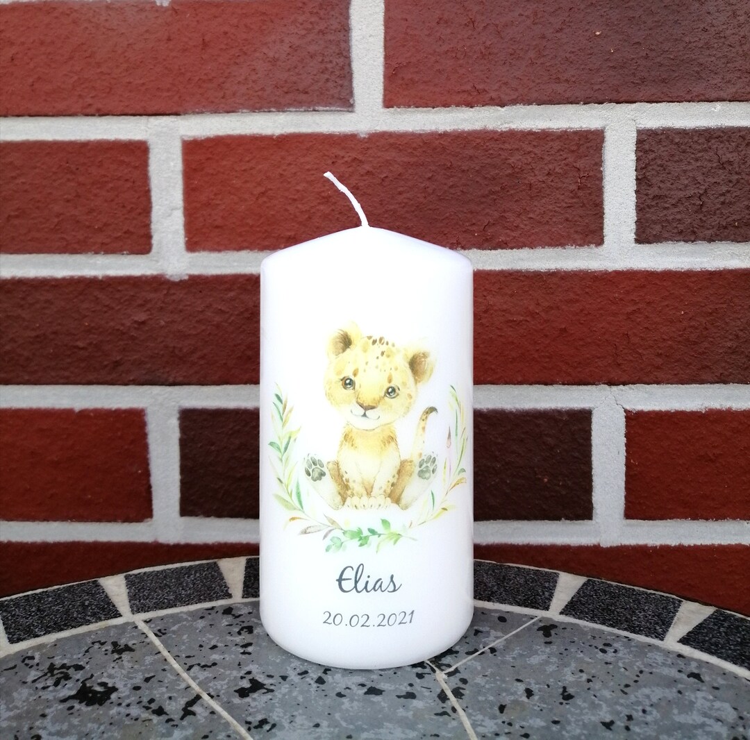Birthday Candle / Birth Candle Personalized With Name and Date - Etsy