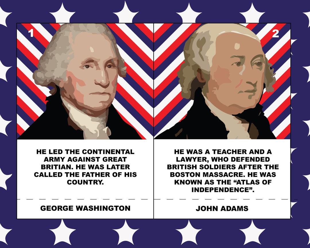 Printable USA Presidents Flashcards: Washington Through Biden | United ...