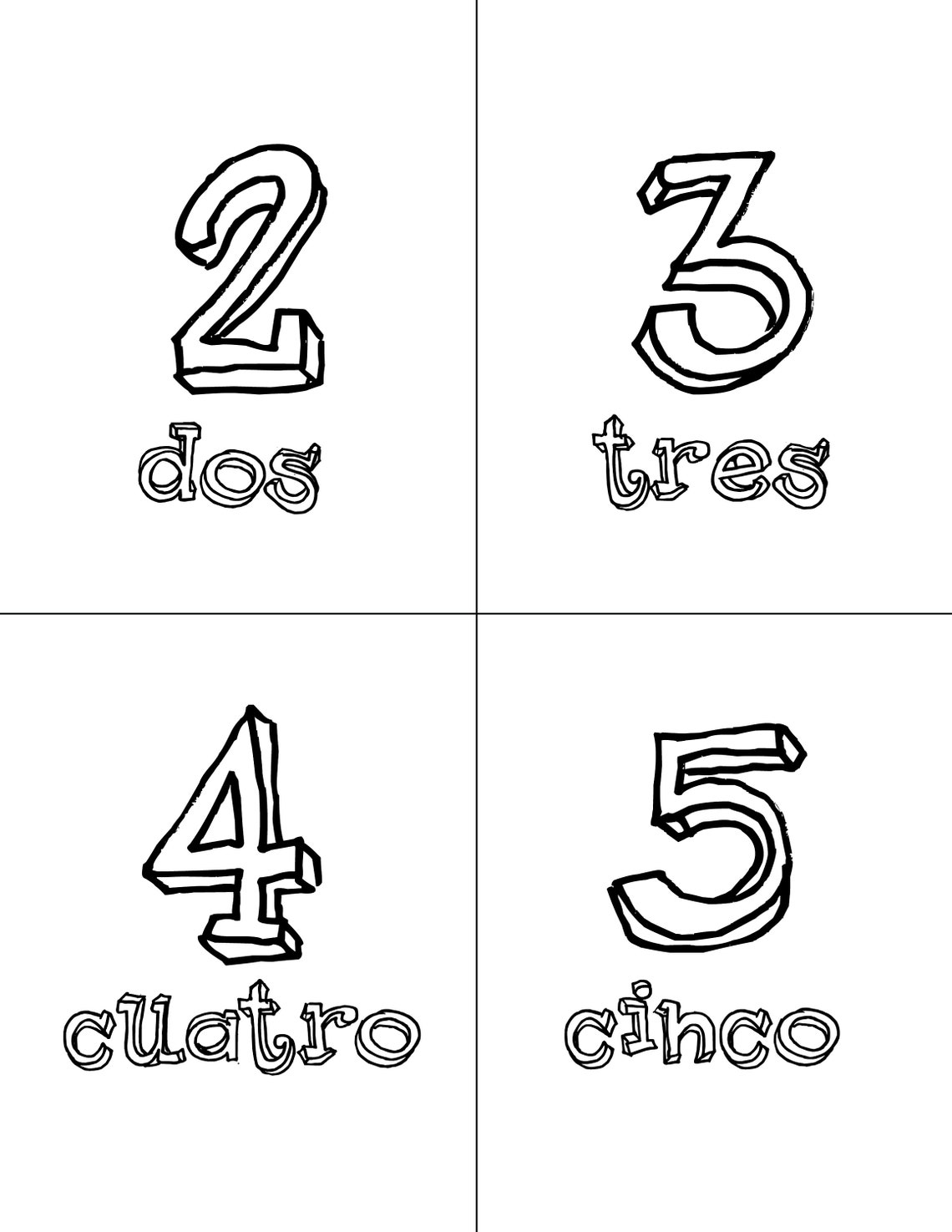 Printable Spanish Alphabet and Numbers Flashcards - Etsy