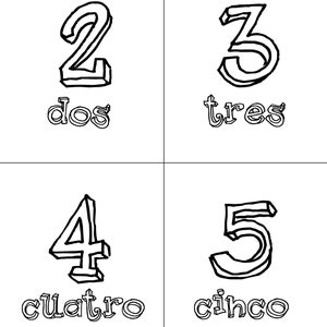 Printable Spanish Alphabet and Numbers Flashcards - Etsy