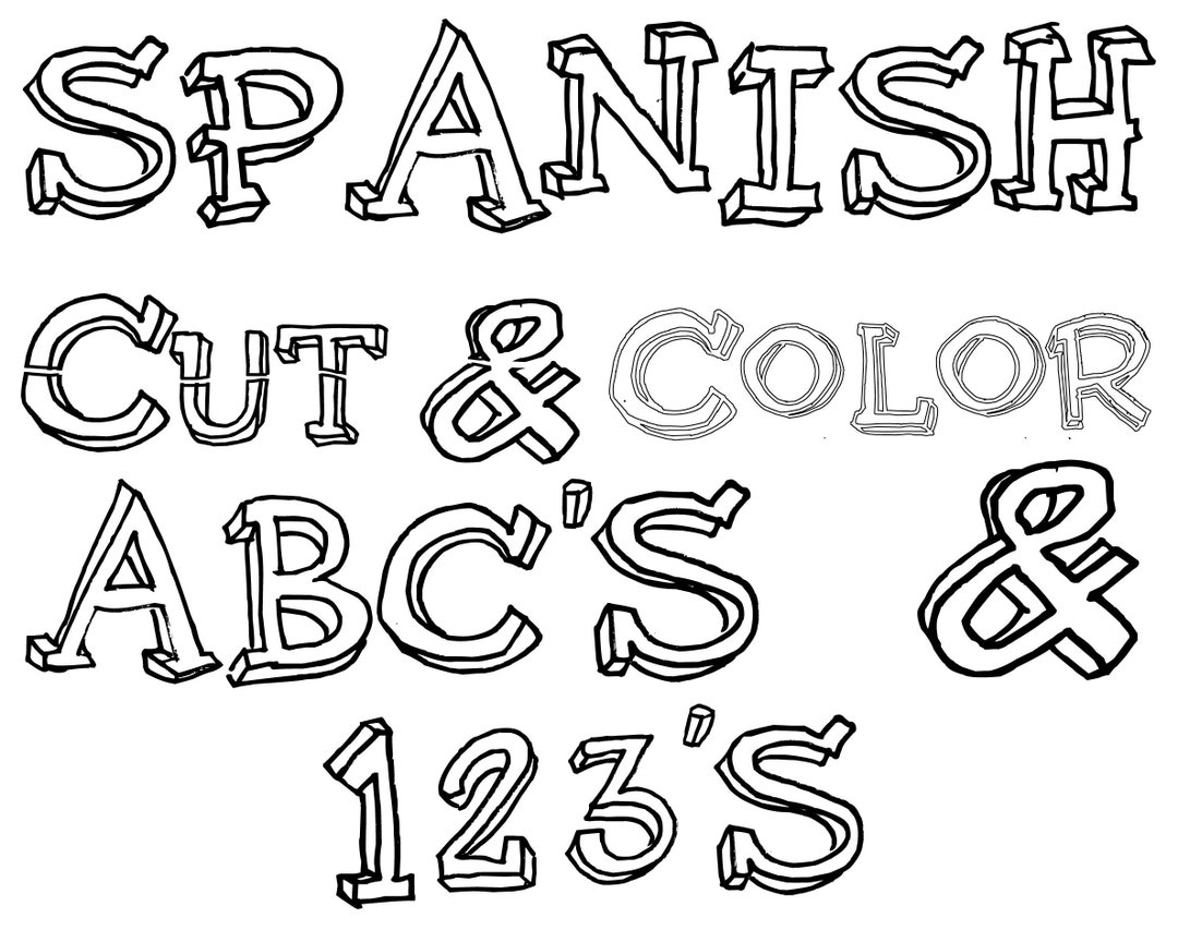 Printable Spanish Alphabet and Numbers Flashcards - Etsy