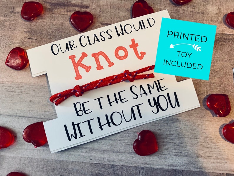 Printed Valentine's Cards With Friendship Bracelet Our - Etsy