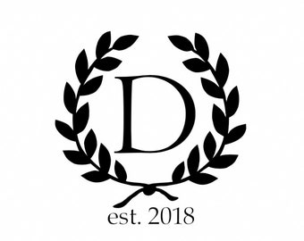 Laurel Wreath Decal | Etsy