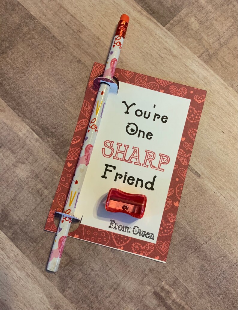 Printed Youre a Sharp Friend Valentine Cards Pencil and - Etsy
