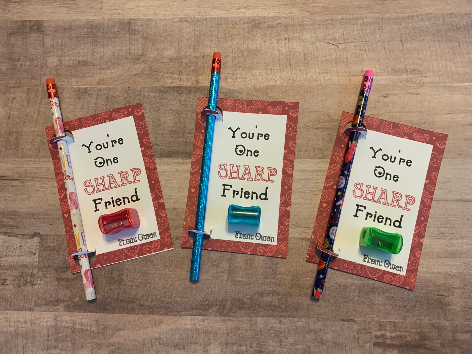 Printed Youre a Sharp Friend Valentine Cards Pencil and - Etsy
