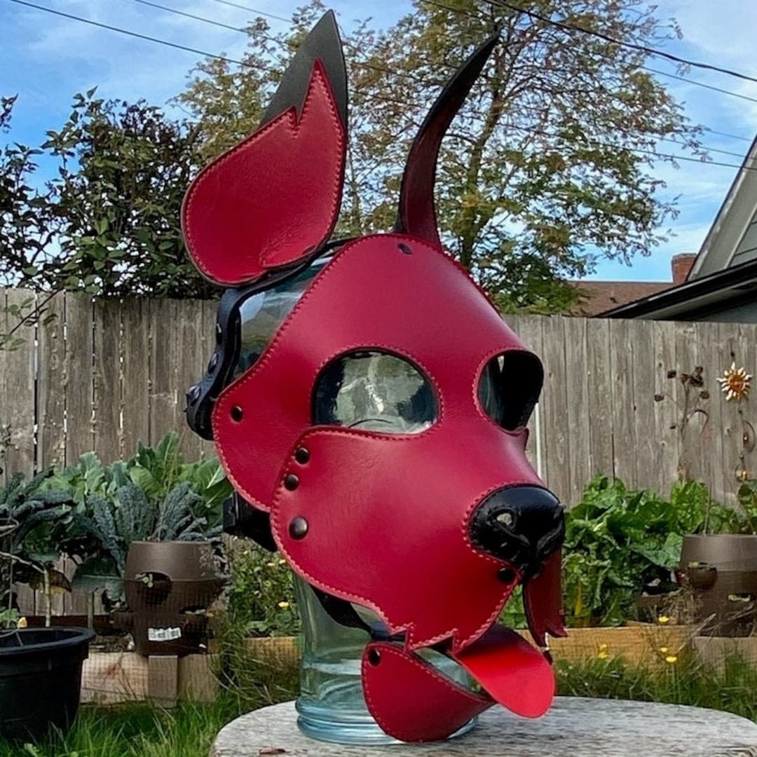 Full Leather Pup Hood - Etsy