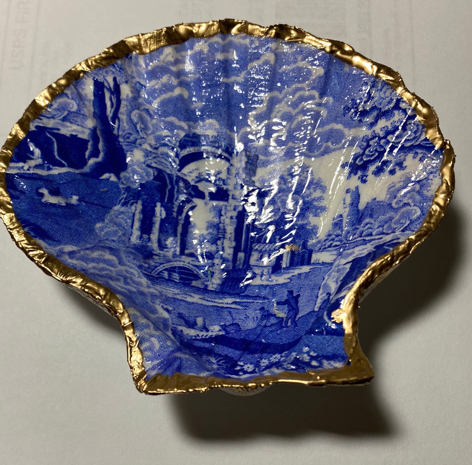 Blue Spode Scallop Shellring Dish | Etsy