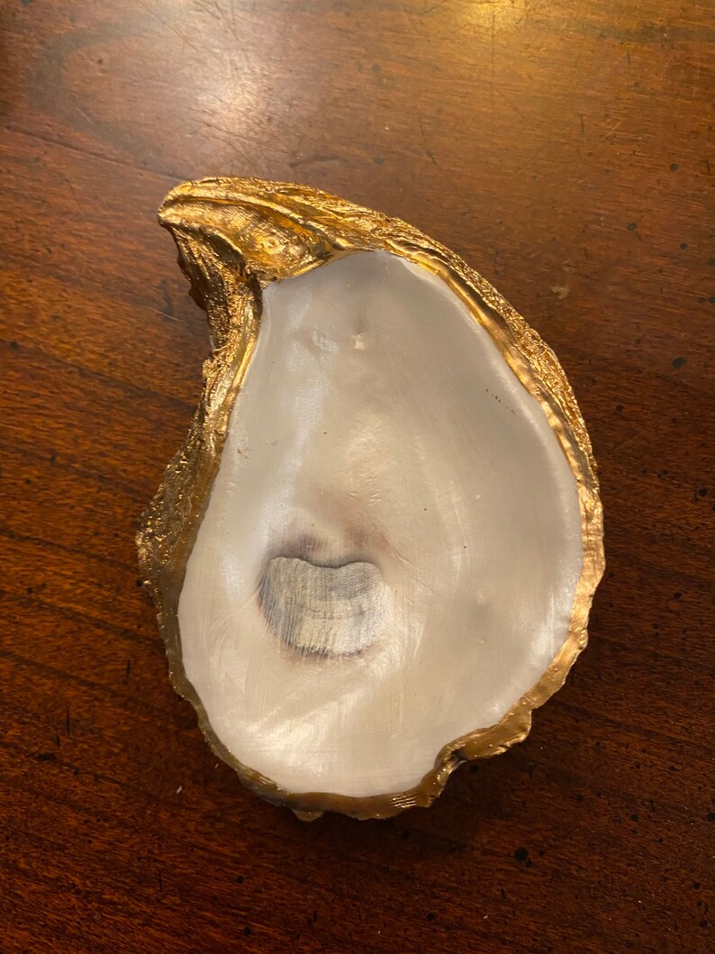 Natural Oyster Shell Trinket Dish - Etsy