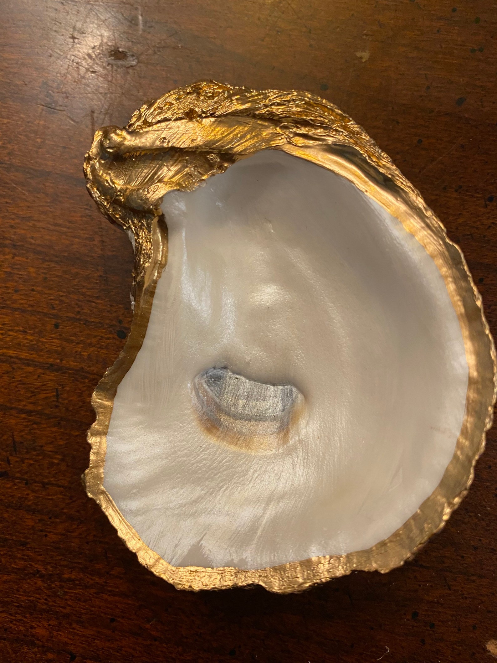 Natural Oyster Shell Trinket Dish - Etsy