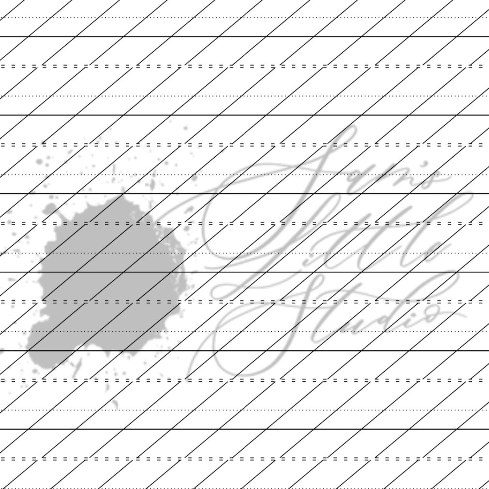 Printable Modern Calligraphy Guidelines - Standard - Etsy UK