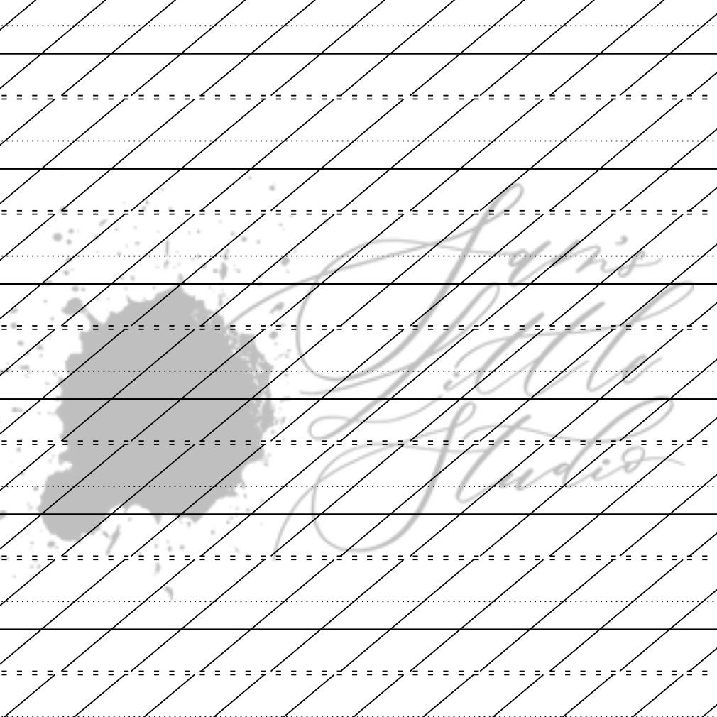 Printable Modern Calligraphy Guidelines - Standard - Etsy UK