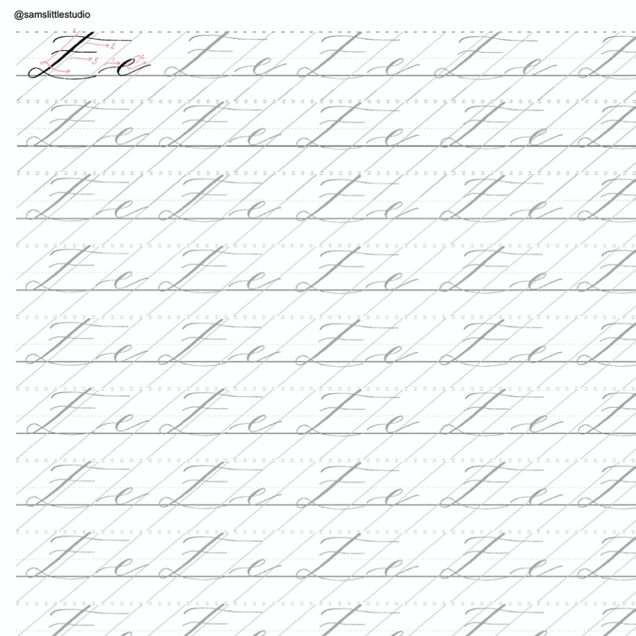 One Page per Letter Modern Calligraphy Alphabet Worksheet Set - Etsy