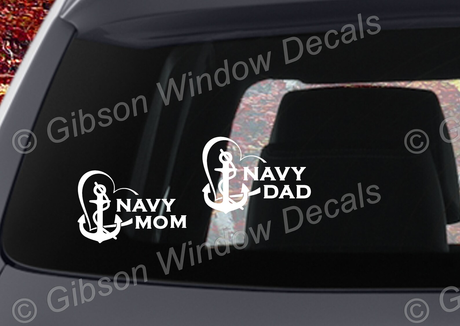 Navy Mom Navy Dad Car Window Decalsticker Vinyl Window - Etsy