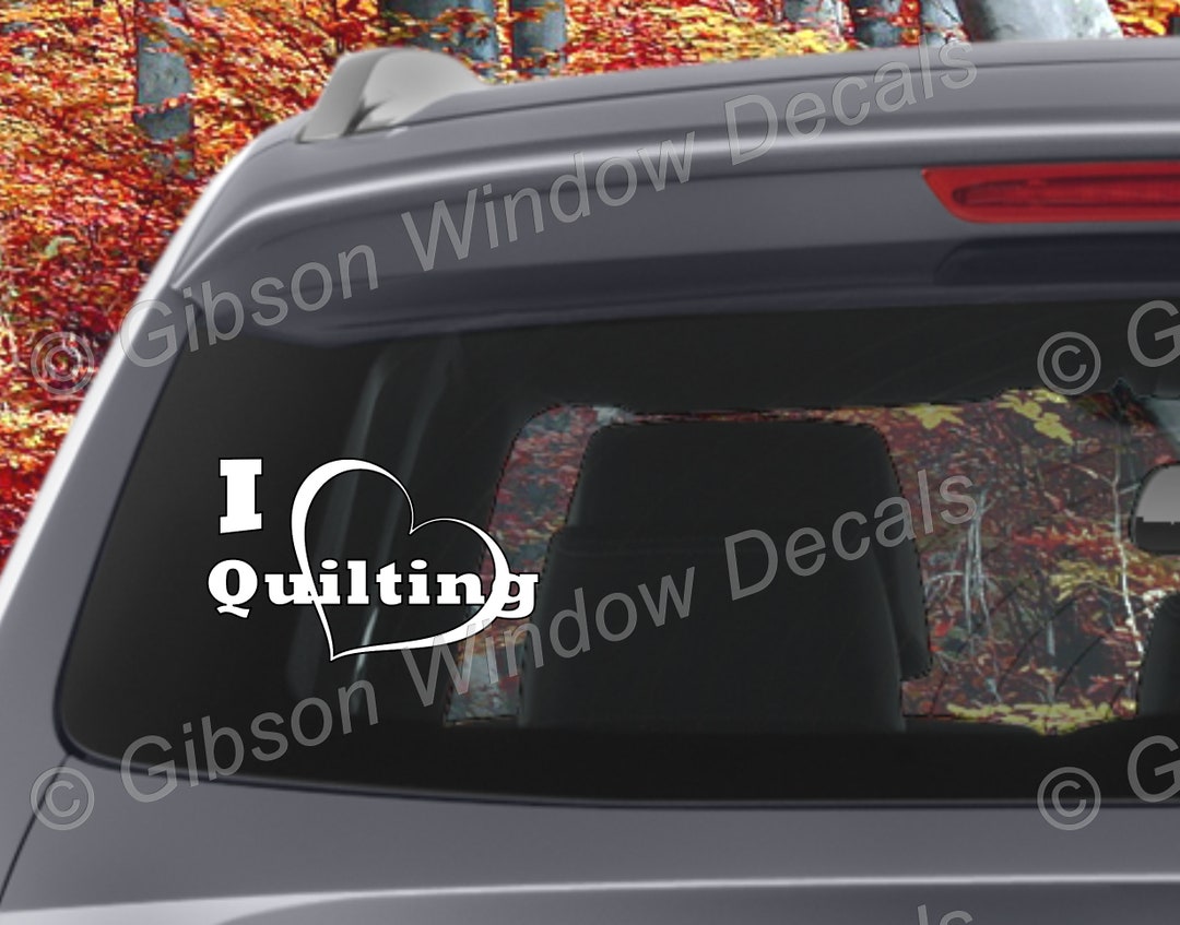 I Heart Quilting Car Window Decalsticker Vinyl Window - Etsy