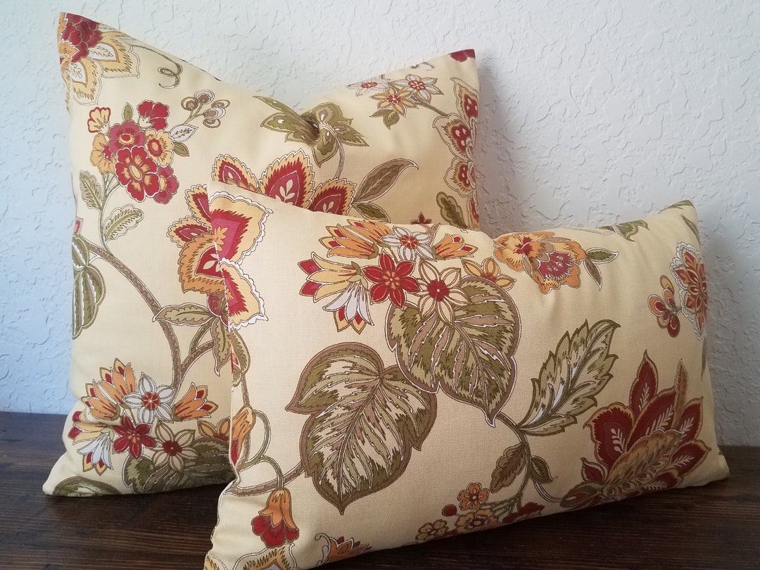 Floral Pillow Covers, Cotton Pillow Covers, Home Decor, Floral Pillow ...