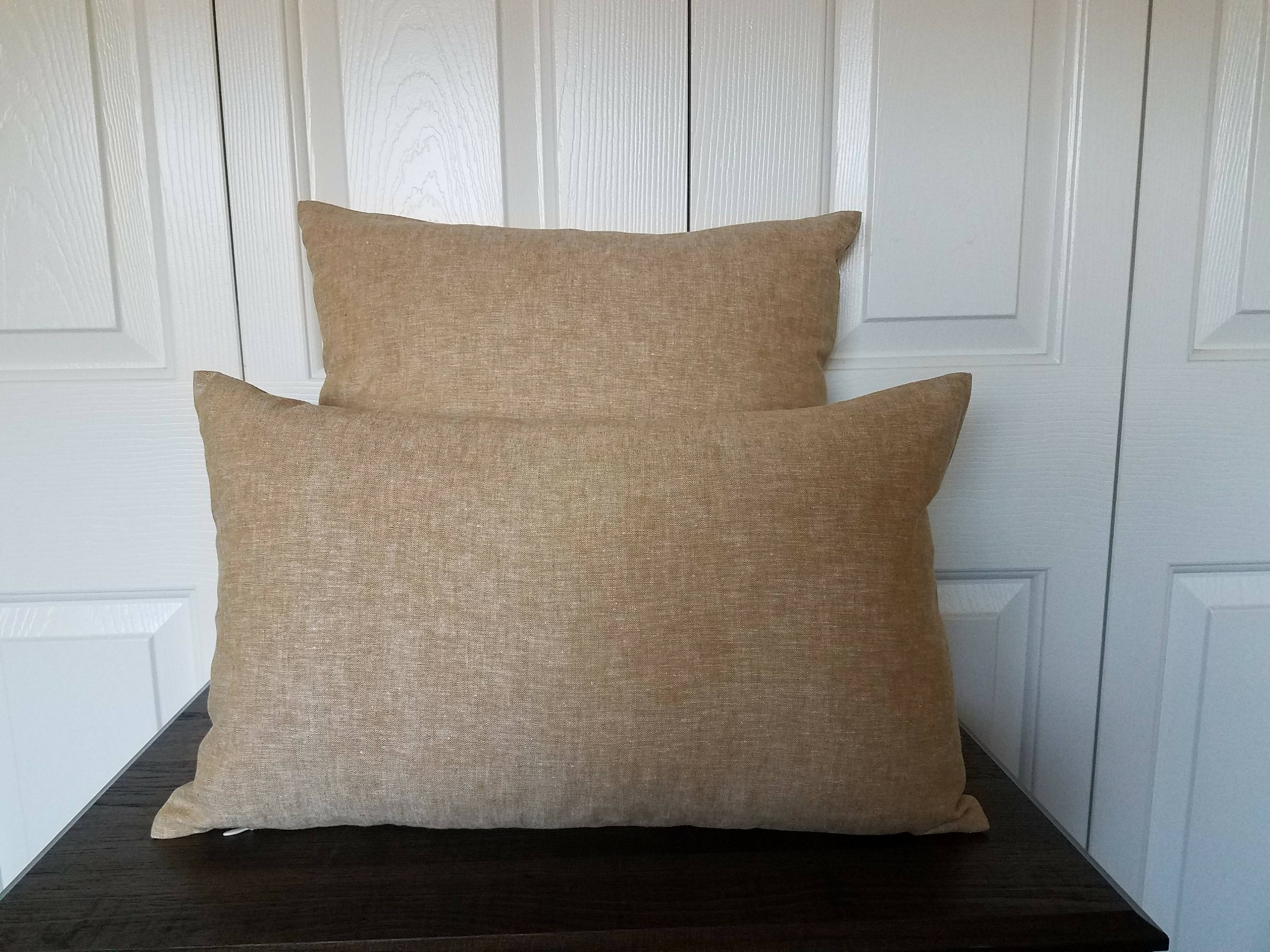 Set of 2 decorative linen pillow covers/Throw Pillows/Pillow | Etsy