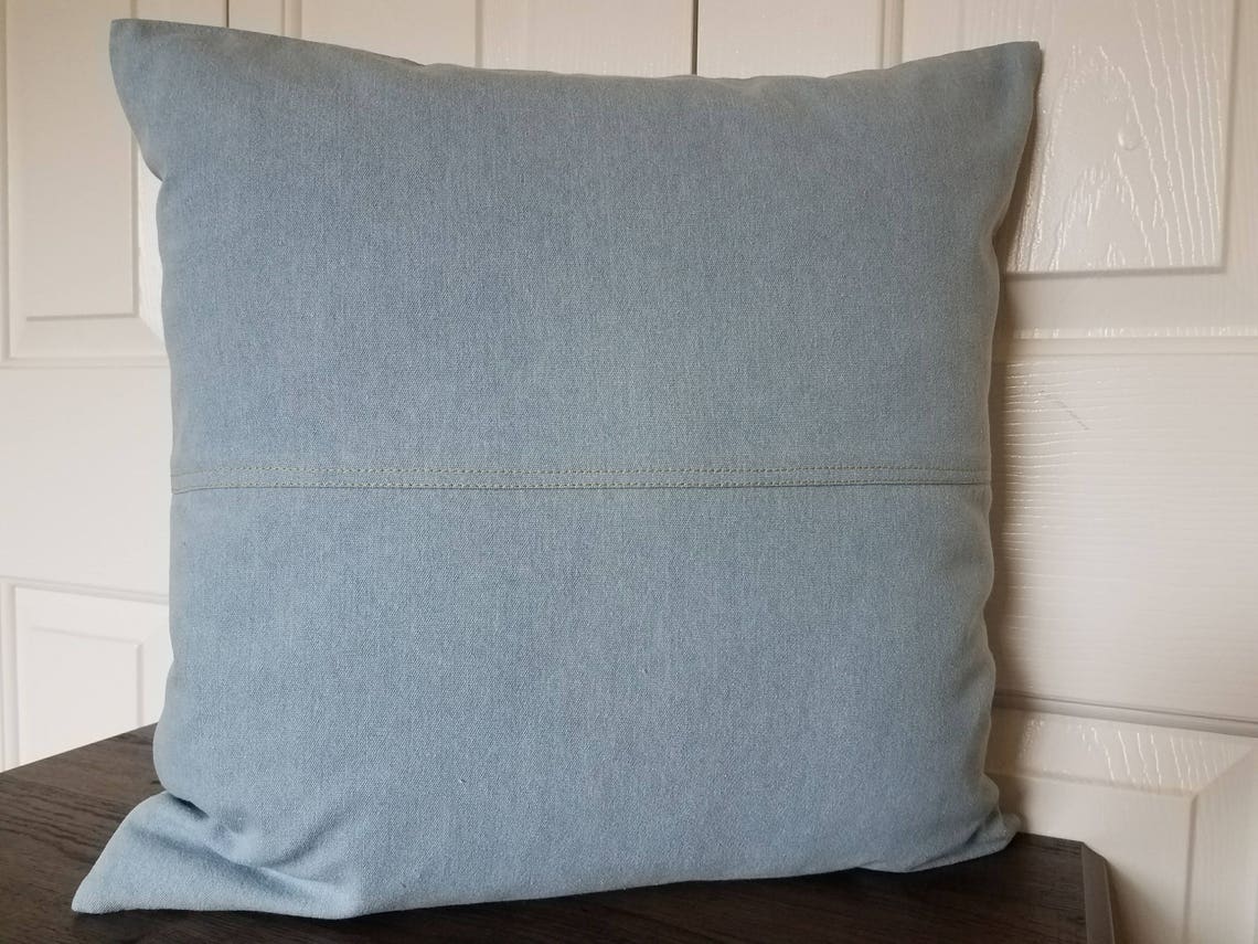 Denim Pillow Covers Denim Pillows Blue Denim Pillow Denim | Etsy