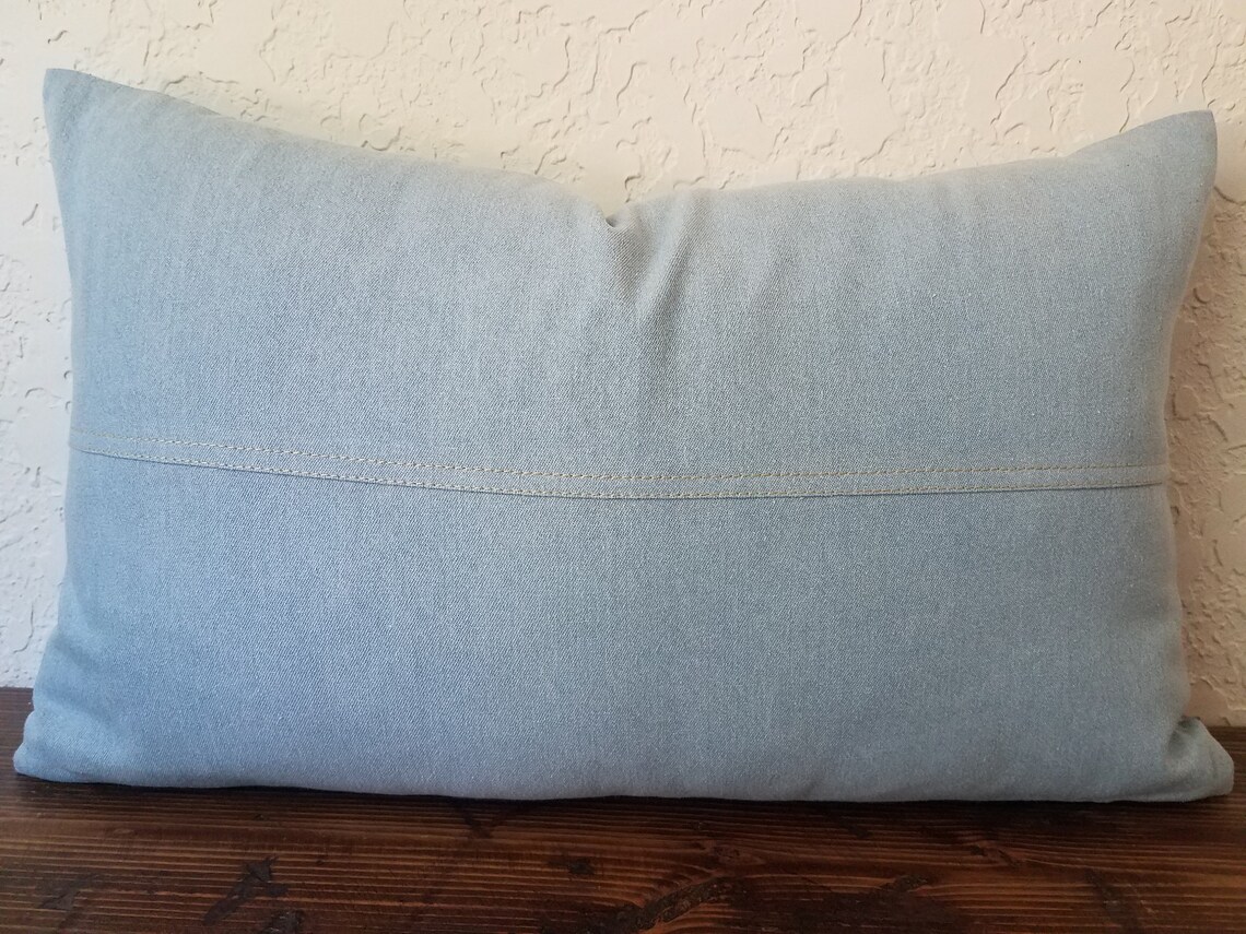 Denim Pillow Covers Denim Pillows Blue Denim Pillow Denim | Etsy