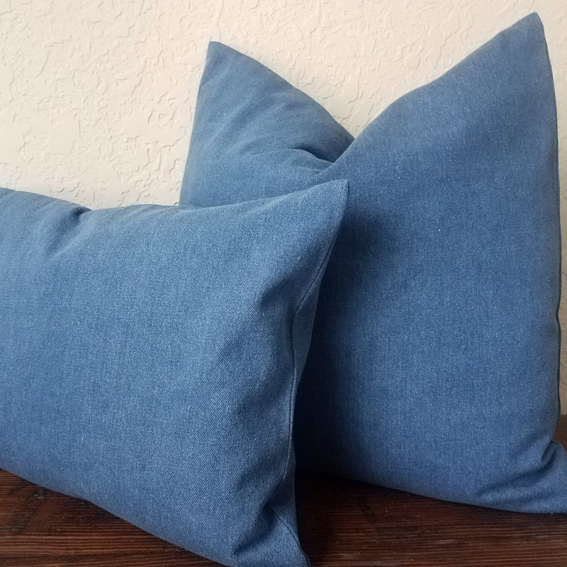Denim Throw Pillow - Etsy