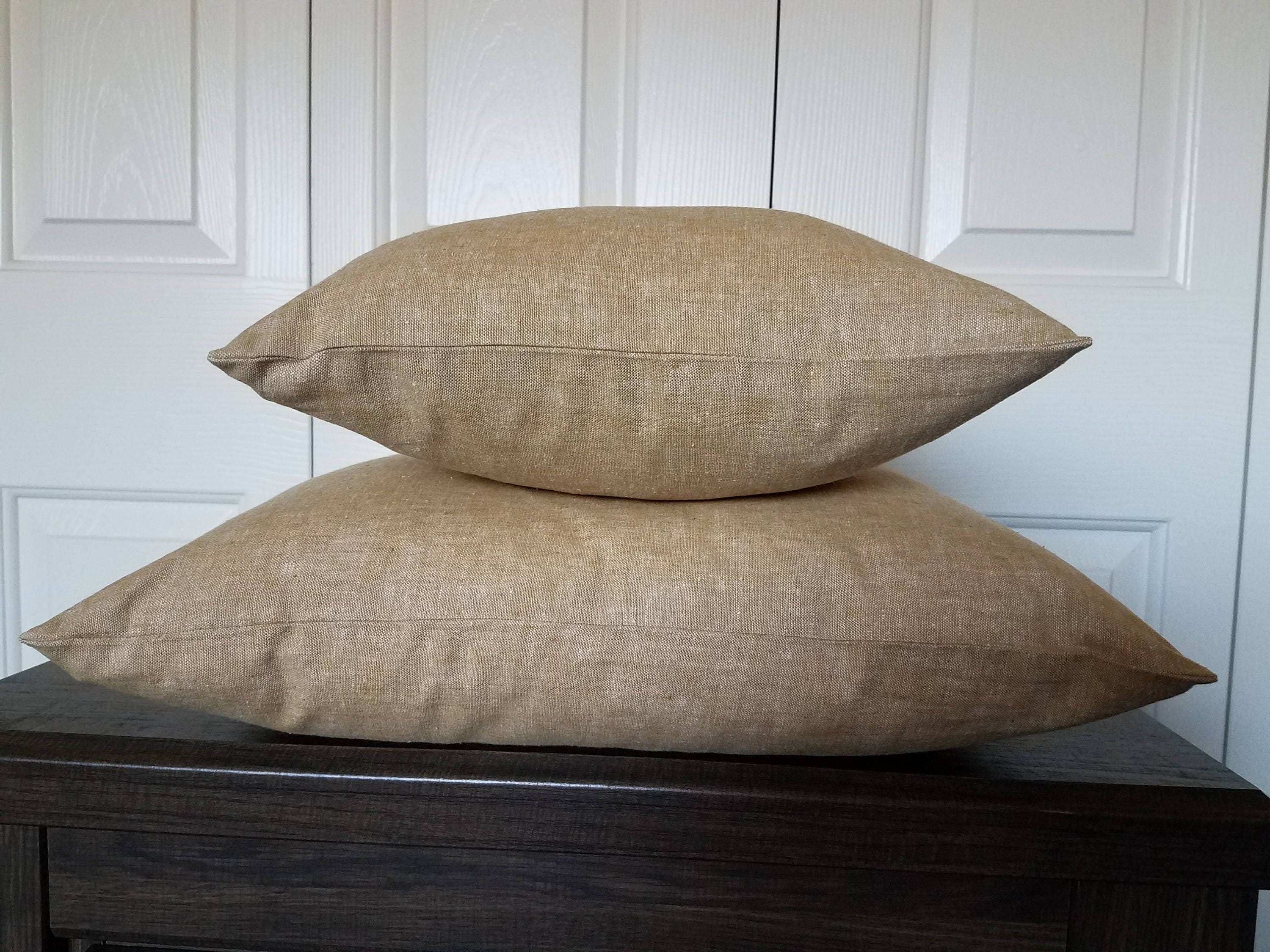 Set of 2 decorative linen pillow covers/Throw Pillows/Pillow | Etsy