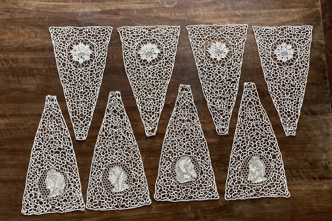 Applications 8 Rare Applications or Parts of a Passementerie Tablecloth ...