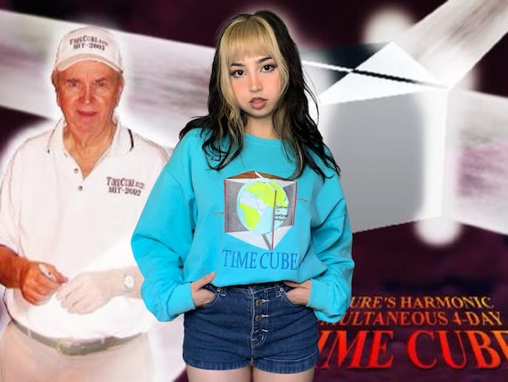 Time Cube Embroidered Sweatshirt - Etsy