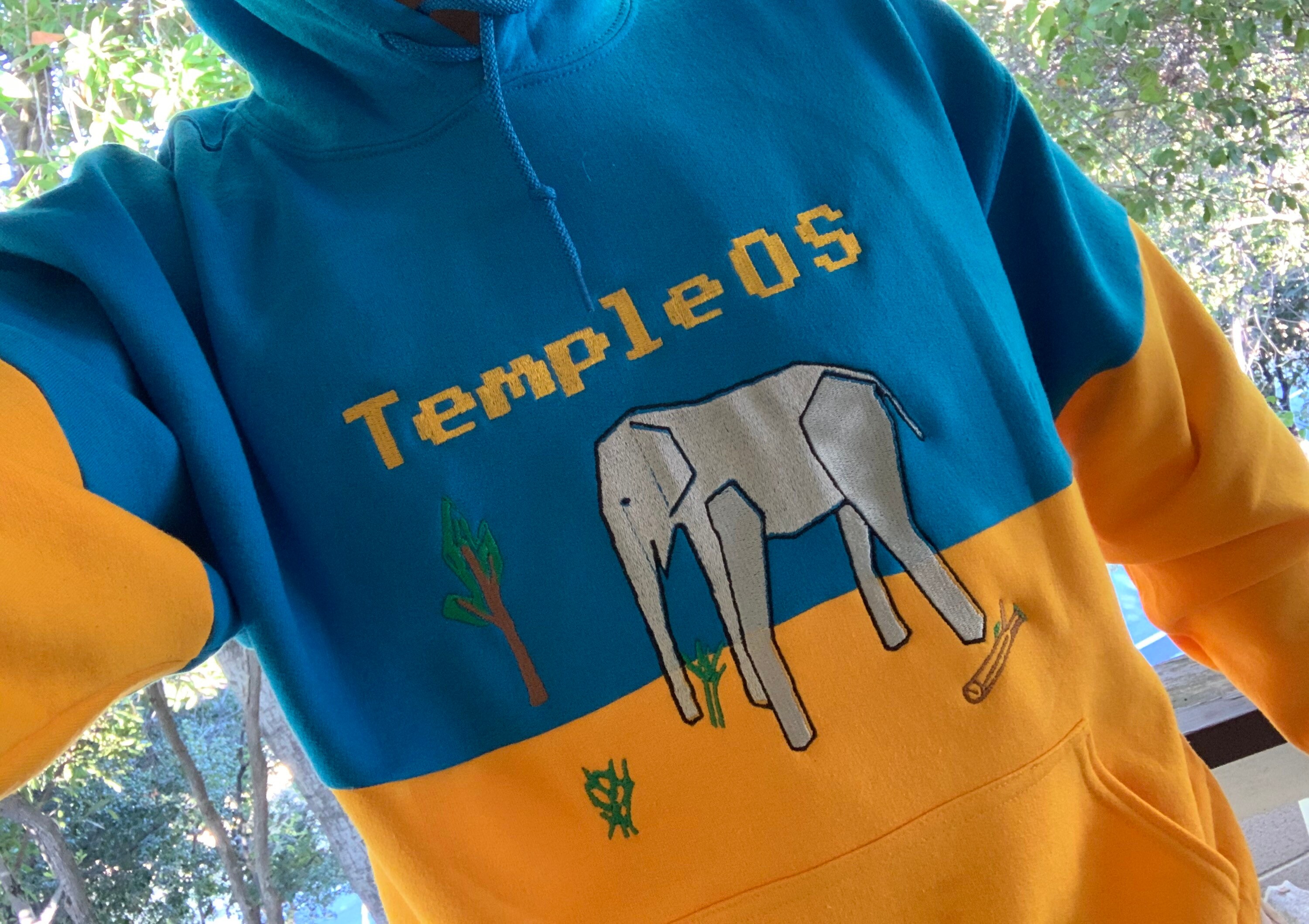 Cut&sew Templeos Realistic Elephant Hoodie - Etsy