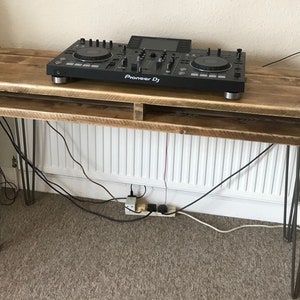 Reclaimed Scaffold Board DJ Stand With Raw Steel Hairpin Legs - Etsy UK