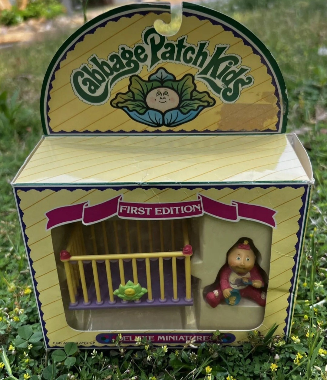 Vintage 1984 Cabbage Patch Kids Deluxe Miniatures Doll & Playpen Toys ...