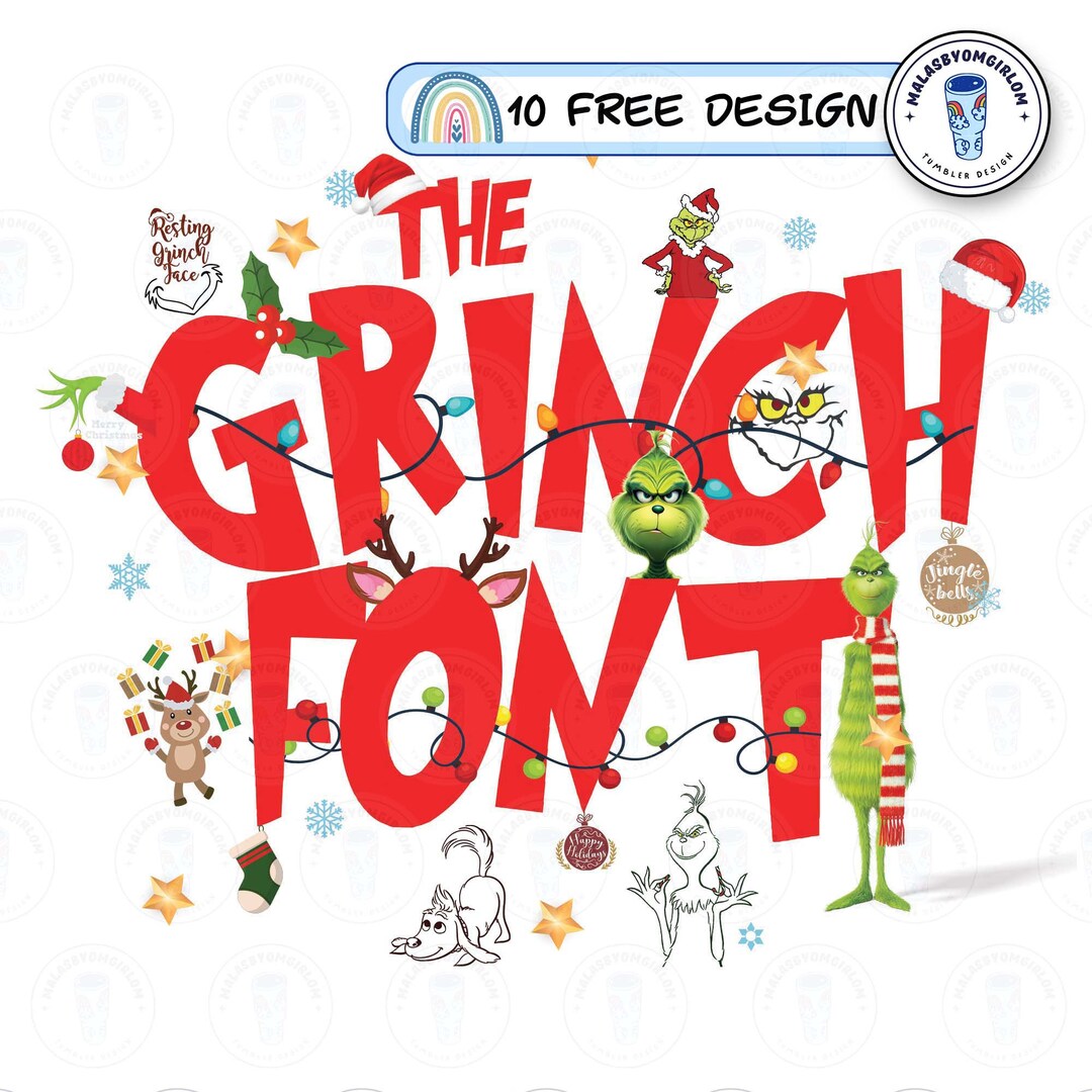 5 Grinch Font Png Png Font Alphabet Png Christmas Etsy Uk