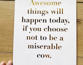 Miserable Cow | Etsy