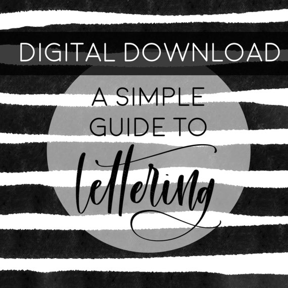 PDF Lettering Guide How to Letter Lettering Kit Lettering | Etsy