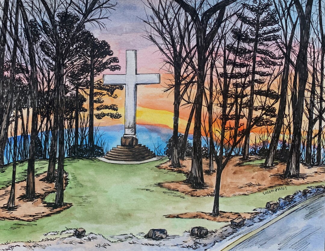 Sewanee Cross Print - Etsy
