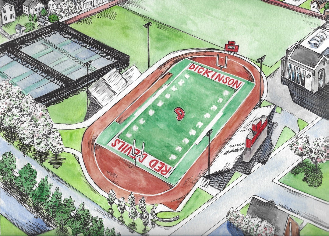 Dickinson College Biddle Field Impresión de acuarela - Etsy España