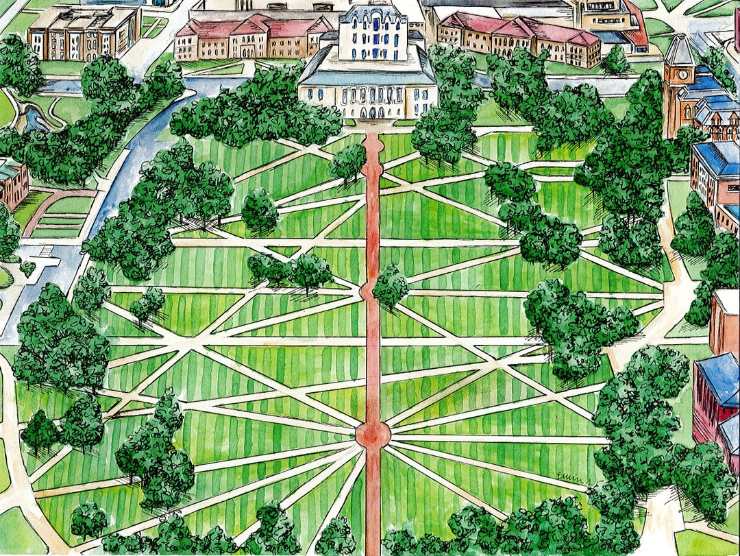 The Ohio State University Watercolor Print - Etsy