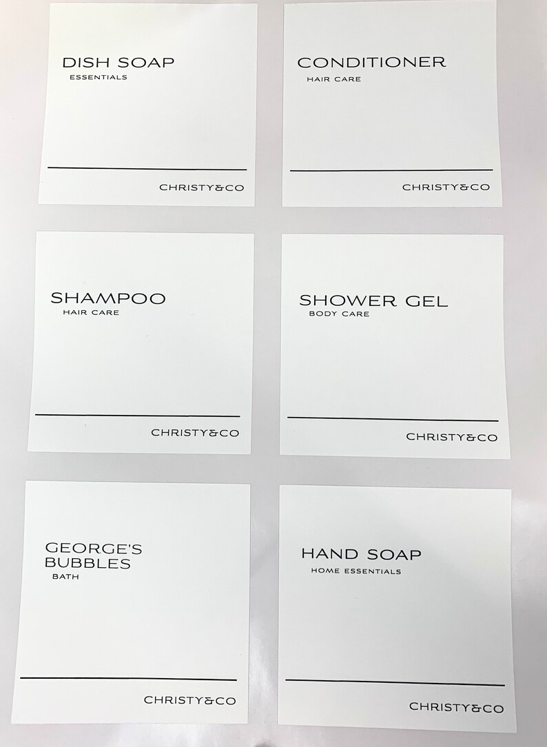 Personalised Labels Custom White Label Collection | Etsy UK