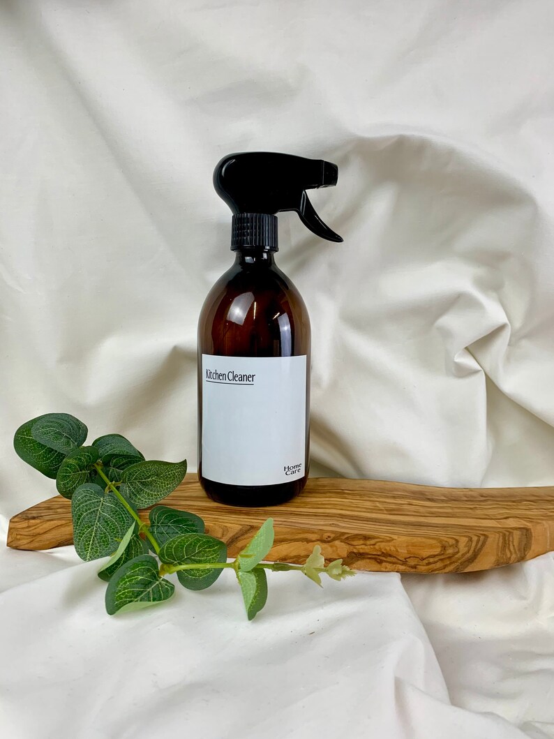 Amber Glass Bottle Amber & Clear Cleaning Trigger Spray - Etsy UK