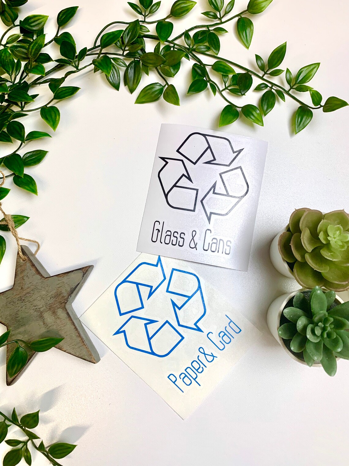 Personalised vinyl decal customisable vinyl decal Recycling | Etsy