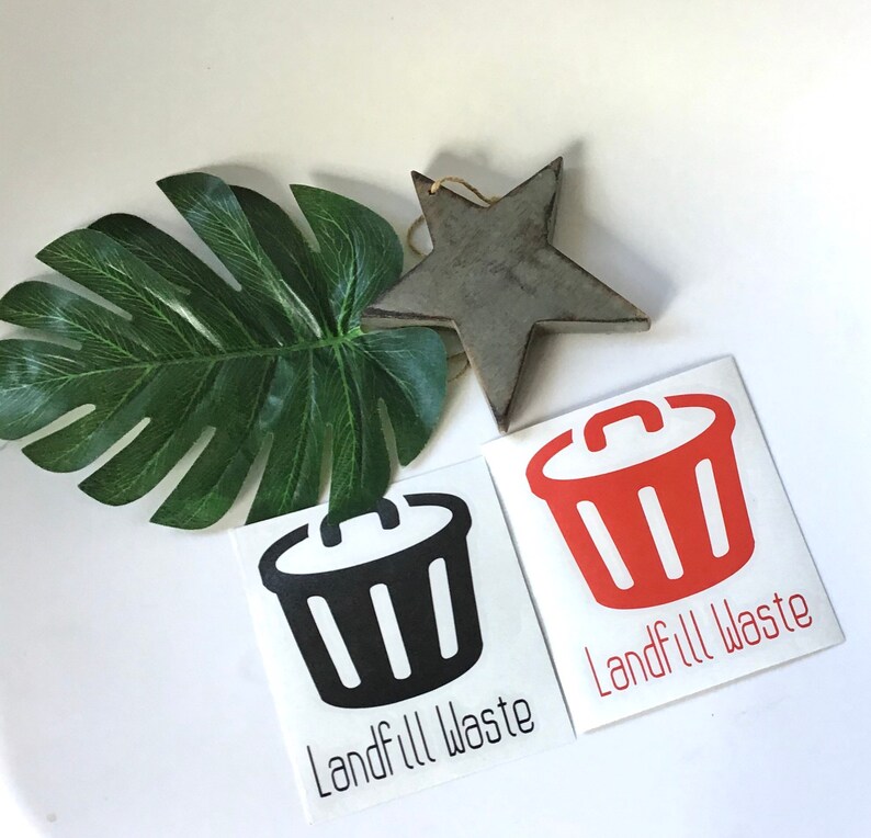 Personalised vinyl decal customisable vinyl decal Recycling | Etsy