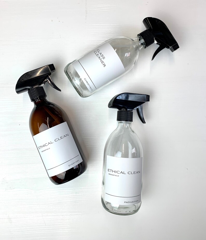 Amber & Clear Cleaning Spray Bottle Kitchen Spray Amber - Etsy